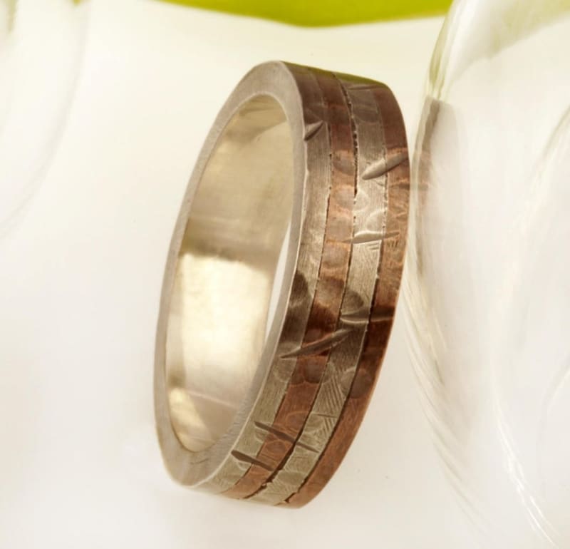 Rustic Copper Mens Ring - RS-1118 – AbiMJewelry